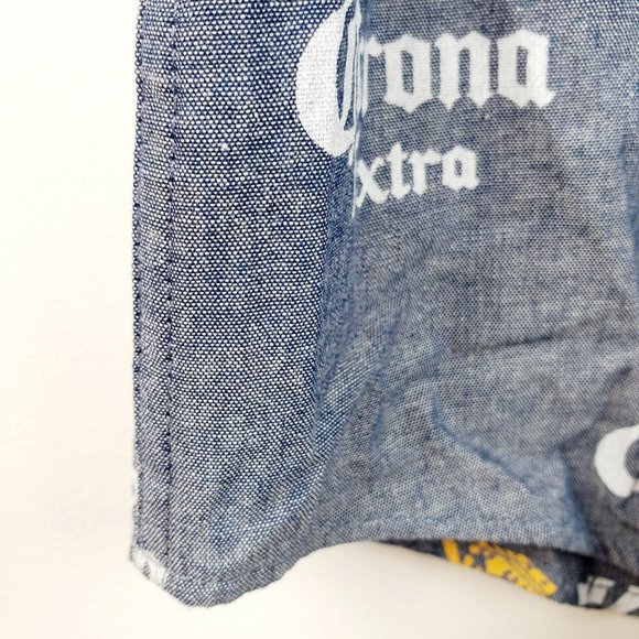 Corona | Shirts | Corona Extra Button Up Denim Ss Shirt Sz Med Nwot ...